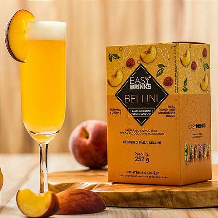 Base para Drink Bellini Easy Drinks caixa 6 sachês - Me Gusta Veg
