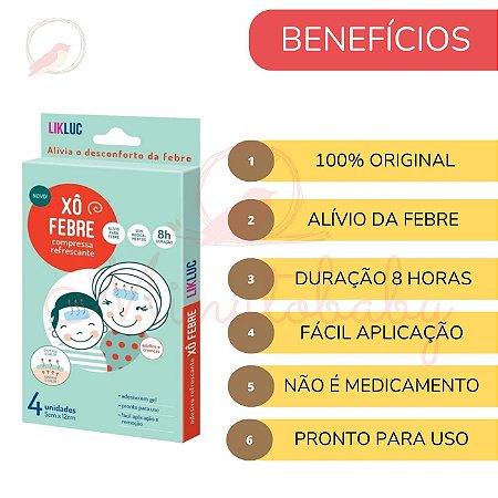 Xô Febre Likluc Compressas refrescantes Adesivo Gel Para Alívio febre ...