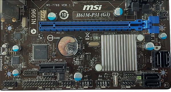 Placa Mãe 1155 MSI H61M-P31 (G3) - ART Solution Informática