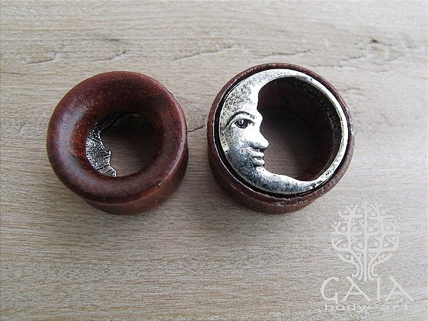 Alargador Madeira Lua Inca - Gaia Body Art Alargadores Piercings e ...