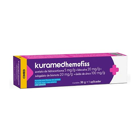 KURAMED HEMOFISS POMADA PARA HEMORROIDA 30G 1APLICADOR CIMED - FarmaViver