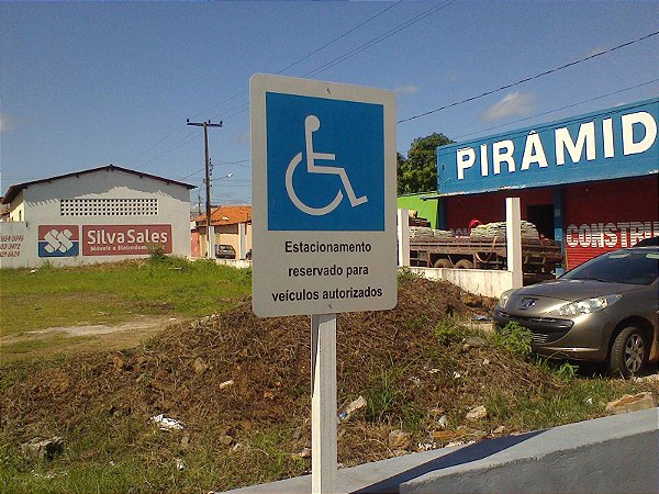 Placa sinalização vaga exclusiva PCD pne - Tudo para tornar os ...