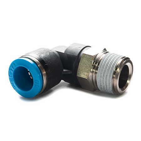 Conexão Pneumática Engate Rápido Tipo L Rosca 3/8 x 10mm QSL-3/8-10 - Festo - Engenorma