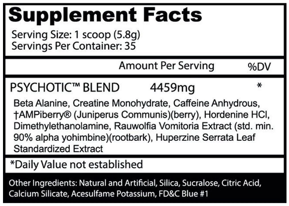 Psychotic Red 35 servings - Spartacus Importados