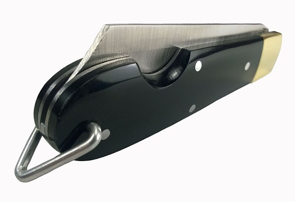 Canivete Zebu 638 Z2 Grande Inox Preto Com Bainha de Couro - Canivete ...