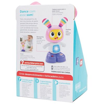 Boneco Interativo Beatbelle Junior Rosa Fisher Price - FDN71 - Mattel ...