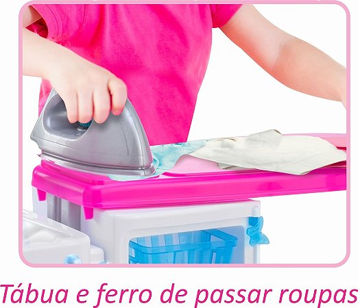 Kit Cozinha Completa Lavanderia Lava & Passa - 8043 - Magic Toys - Real Brinquedos