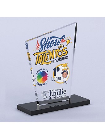Troféu personalizado em acrílico - Acriltech Soluções em Acrílico