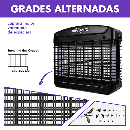 Mata Insetos & Mosquito Maruim - Casa Attract V2.0 - Preto - Casa Attract