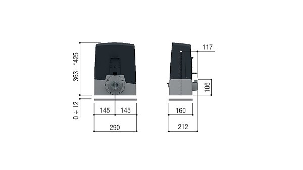 MOTOR DESLIZANTE ALTO FLUXO BXV 24V 400KG CAME - 801MS-0160 - IOTEX HUB
