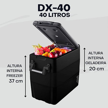 Geladeira e Freezer Portátil 40 Litros Quadrivolt - DX-COLD
