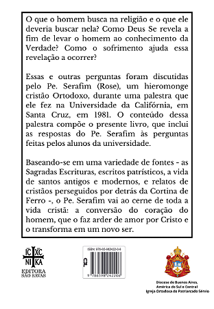 A revelação de Deus ao coração humano - Pe. Serafim Rose - Editora São ...