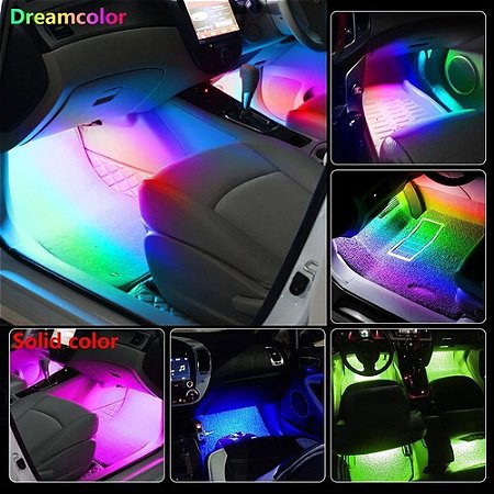 KIT LÂMPADAS LED INTERNO AUTOMOTIVO CARRO Led Interno Rgb Automotivo ...