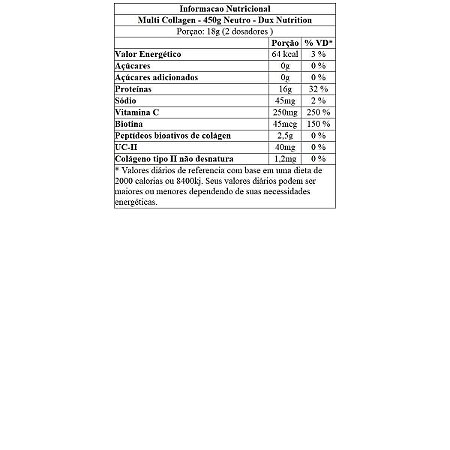 Multi Collagen 450G - Neutro Dux - Armazém Pura Saúde