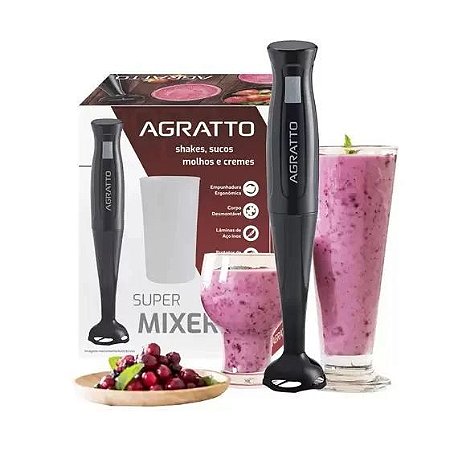 Super Mixer 200W 220V MX-02 Preto AGRATTO - Avanci Brasil