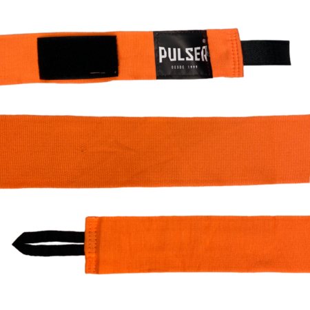 PAR BANDAGEM ATADURA ELASTICA LARANJA NEON - PULSER FIGHT