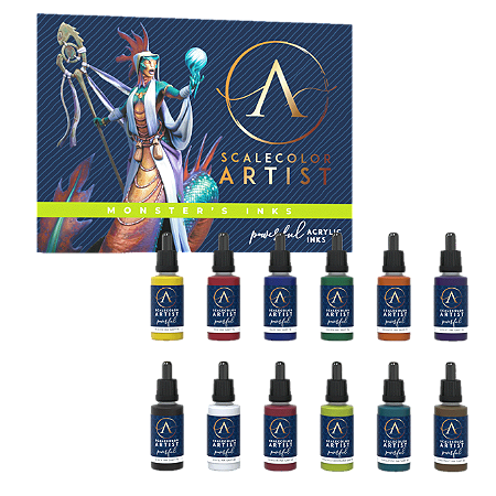 Conjunto Tintas Acrílicas Artist: MONSTER'S INK - Scale75 - Sua loja de ...