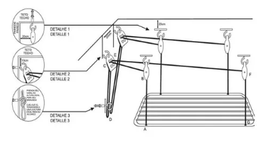 Kit Varal De Teto 6091 Mor – qualidade garantida - Bremenkamp ...