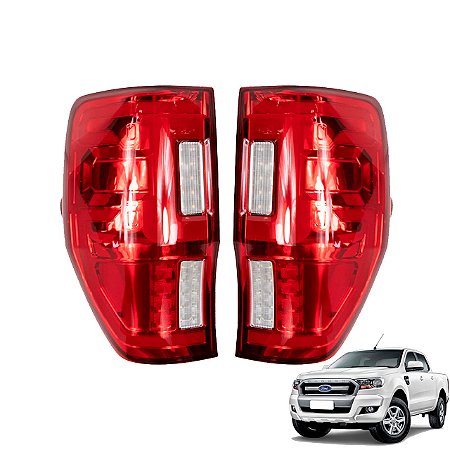 Lanterna Led Traseira Ranger Raptor Vermelha 2017 a 2022 - 4x4 Store Brasil