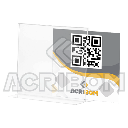 Display Tipo T 10x10cm Qr Code em Acrílico de Mesa Acribom - Acribom ...