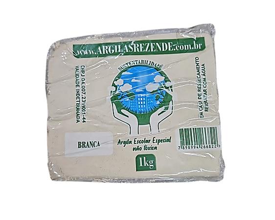 Argila Tabatinga - Pacote C/ 1kg - Vermelha ou Branca - Sarava Shop