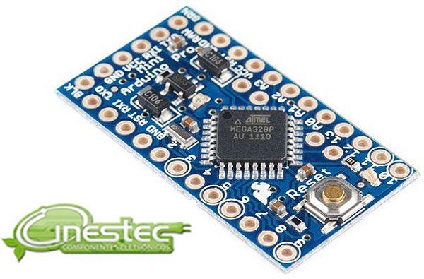 PLACA ARDUINO PRO MINI 5V COM ATMEGA328P - Cinestec PLACA ARDUINO PRO MINI 5V COM ATMEGA328P - Cinestec