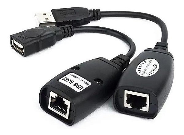 Cabo Usb Adaptador Extensor Rj45 Via Cabo De Rede Até 45 Metros - Seven ...