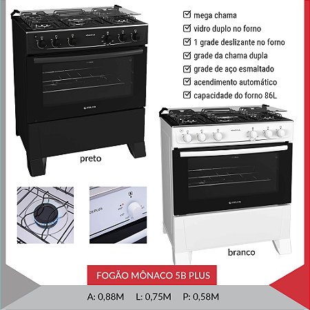 FOGAO MONACO PLUS - Renovar Eletromoveis
