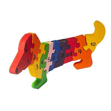 Cachorro com Números Quebra-cabeça com números de 1 a 10 - Fábrika dos ...