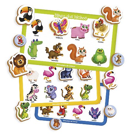 Bingo dos Bichos - Brincadeira de criança - Casa do Brinquedo® Melhores ...