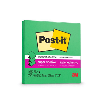 Bloco De Notas Adesivo Post It Refil Pop Up Verde Sorte 76x76mm ...