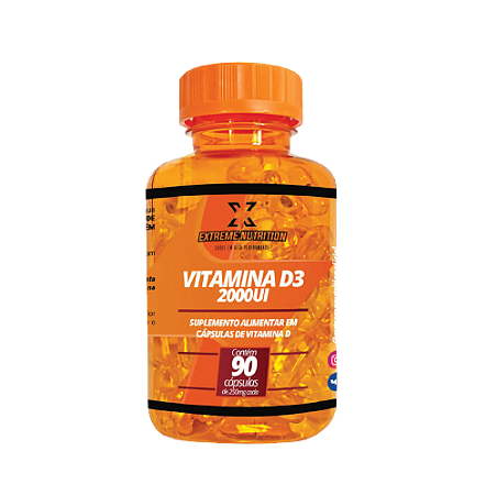 Vitamina D 2000UI - Softgel (90 Cápsulas) - Extreme Nutrition - Saúde ...