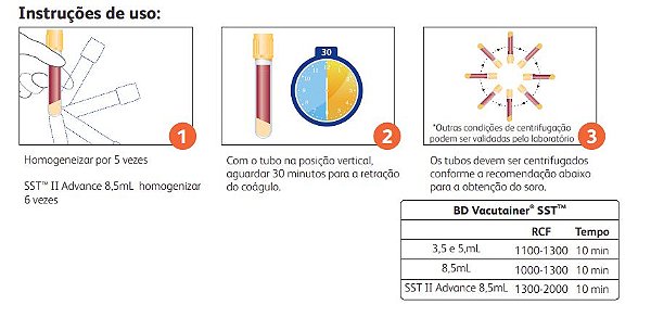 Tubo BD Vacutainer® Gel SST II Advance 8,5ml Ref 367953 C/100 Unidades ...