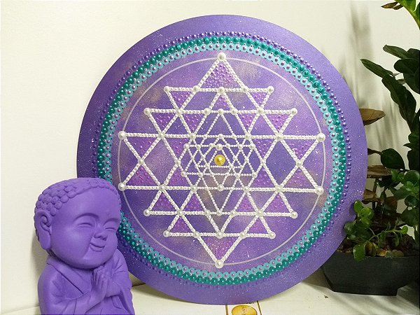 Mandala Sri Yantra 40cm | Violeta - L'Tonini Atelier | Zen Decor ...