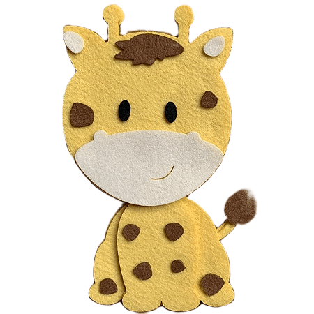 Kit de 7 Recortes em Feltro de Bichinhos - Escolha Tamanho e Cor ...