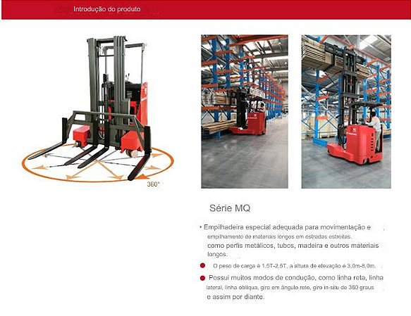 Empilhadeira Multidirecional MQ Séries - CGD Centaurus