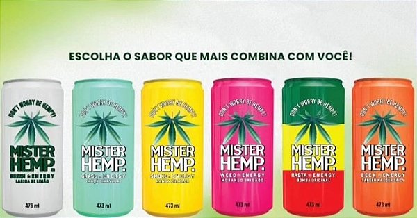 Energético Mister Hemp Larica de Limão Lata 473ml - Armazem Campineiro