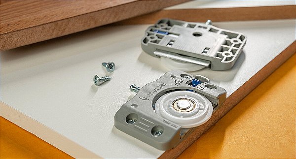 Kit Rodizio Porta De Correr Sobrepor 50 kg JP 240 Joelini - Dispel Madeiras Online