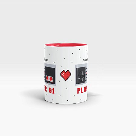 Kit 2 Canecas Casal NES Player 01/02 - Beek - Beek Geek's Stuff