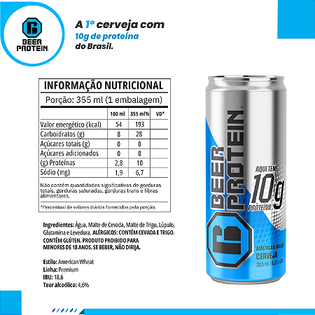 Beer Protein a Única Cerveja com 10g de Proteína do Brasil - Beer Protein
