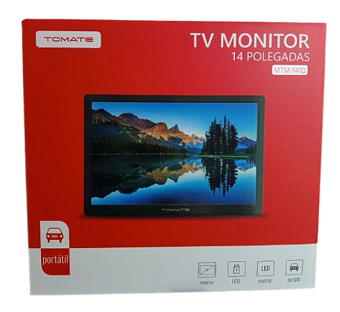 TV Portátil Monitor 14” LED - Tomate | Qualidade e Praticidade - Loja ...