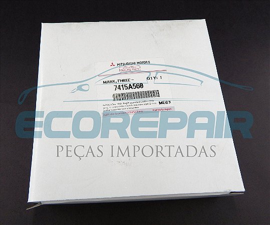 Emblema 3 diamantes grade dianteira Nova L200 Triton. - Ecorepair Peças ...