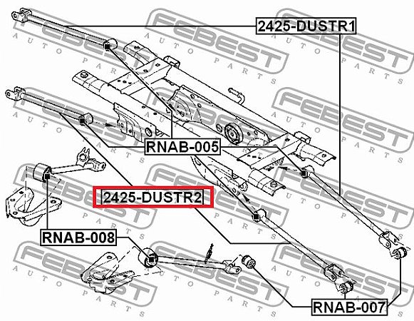 Braço pequeno suspensão traseira Renault Duster 4x4 - Febest ...