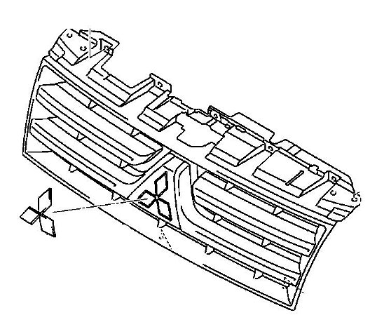Emblema 3 diamantes Pajero Full Sport L200 MN117248 - Ecorepair Peças ...