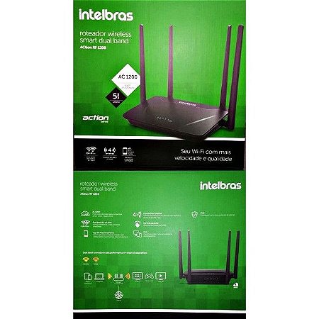 Roteador Wireless Intelbras Dual Band Ac 1200mbps ACtion Rf 1200, Dual ...