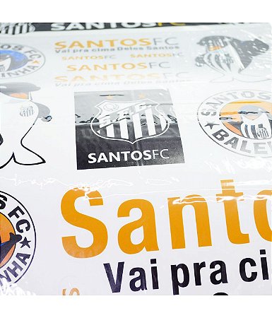 Cartela de Adesivos do Santos Oficial - Cia Bebê