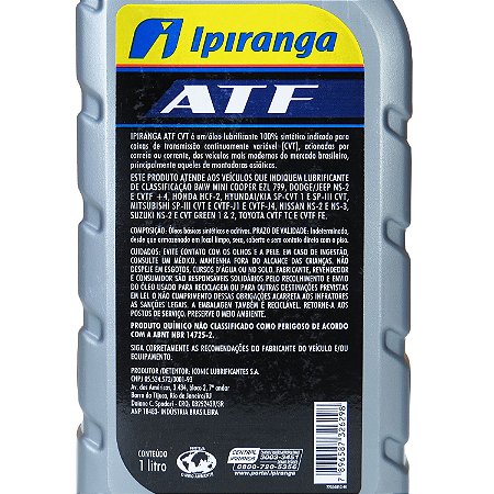 Óleo Câmbio Automático Ipiranga ATF CVT - Troca de Óleo Online