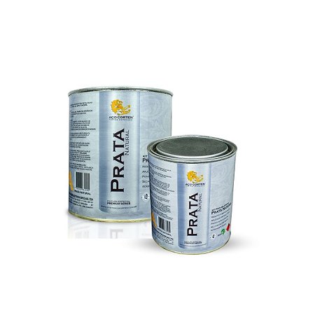Tinta metálica efeito Prata Natural - base automotiva - mini kit 900ml ...