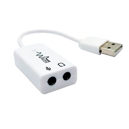 Placa de Som USB 7.1 Placa de Áudio Com Entrada Para Fone de Ouvido e ...