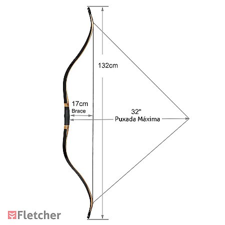 Arco Recurvo Desmontável - Laminado - 30 lbs a 28" - Horsebow ...